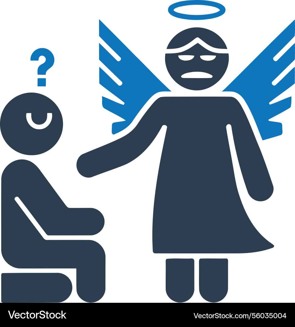 Angel assisting icon Royalty Free Vector Image