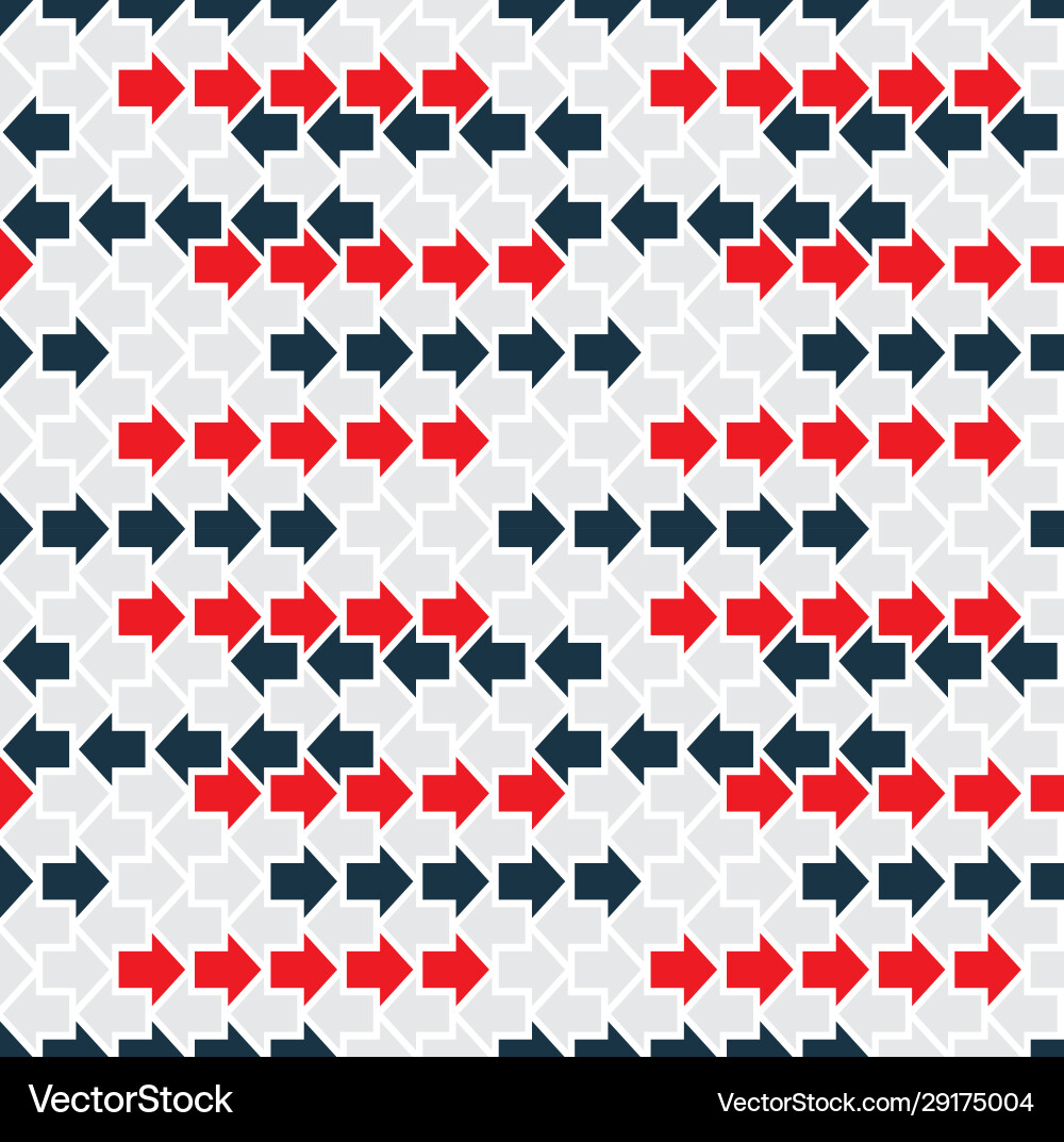 Arrows seamless geometric pattern Royalty Free Vector Image