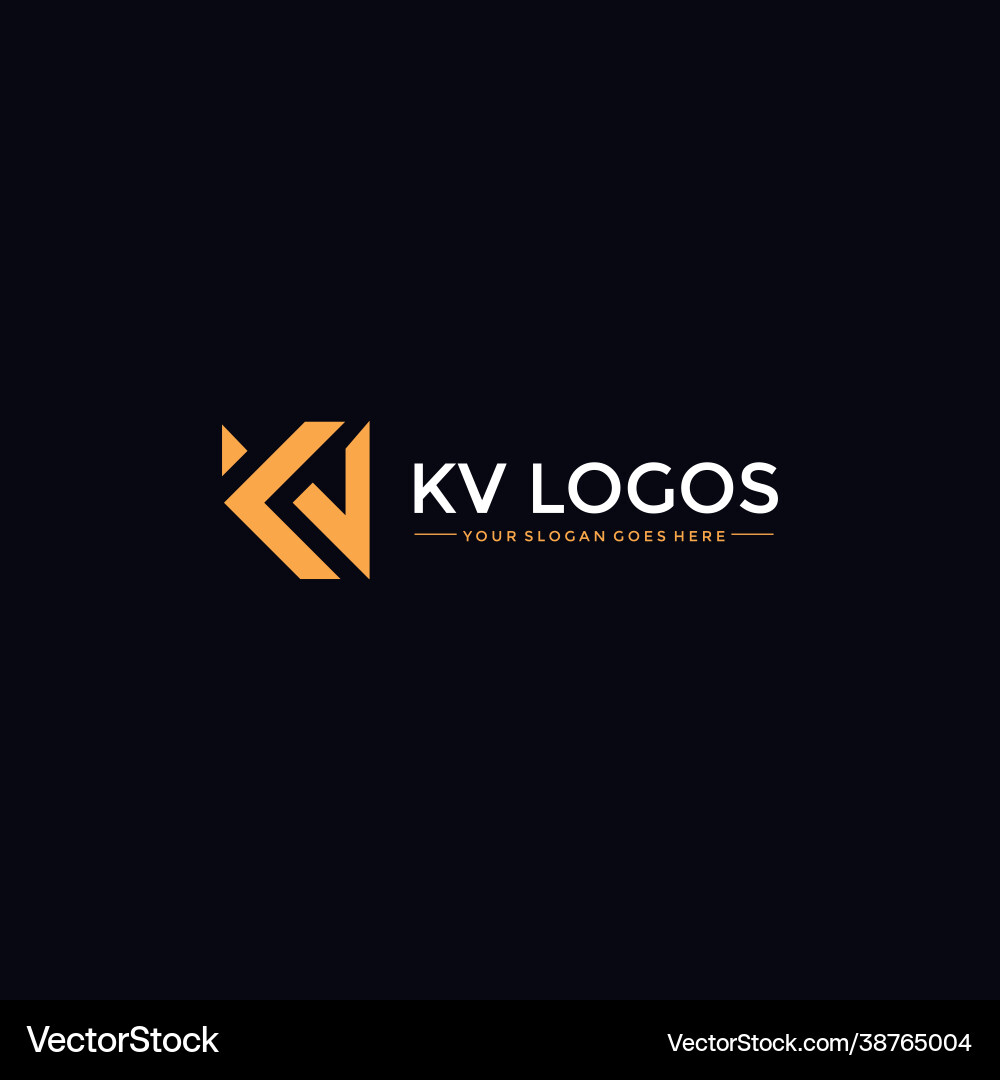 Kv logo Royalty Free Vector Image - VectorStock
