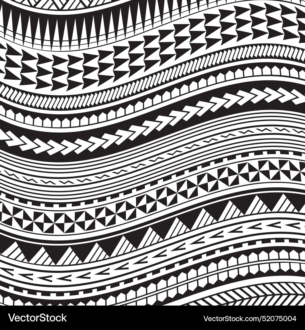 Polynesian tattoo tribal background design Vector Image
