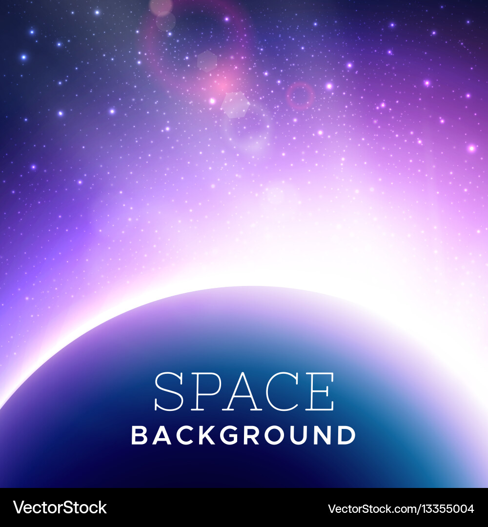 Realistic cosmic background Royalty Free Vector Image