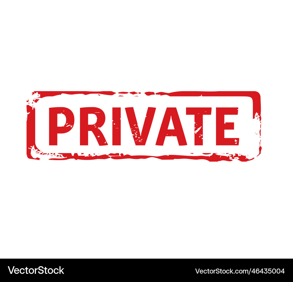 Red stamp private Royalty Free Vector Image - VectorStock