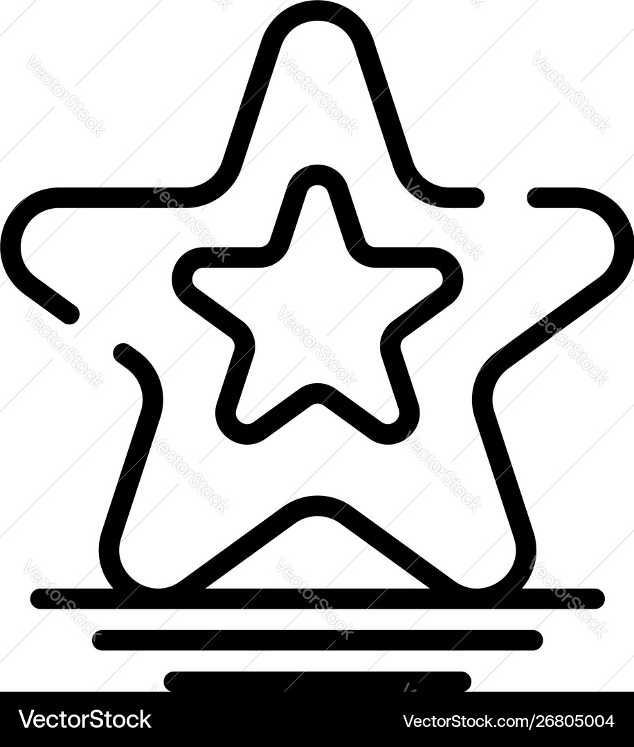 Star icon outline style Royalty Free Vector Image