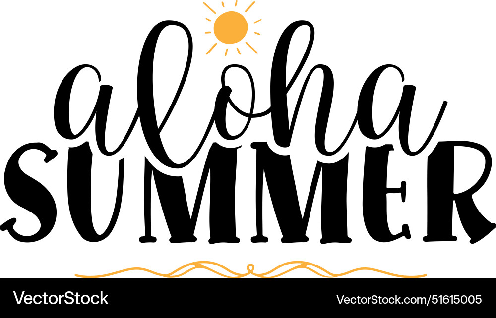 Aloha summer Royalty Free Vector Image - VectorStock