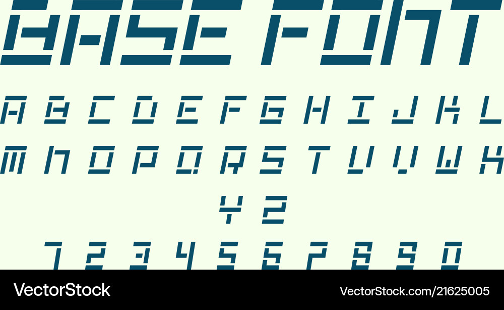 Base cursive Schrift alphabet Lizenzfreies Vektorbild