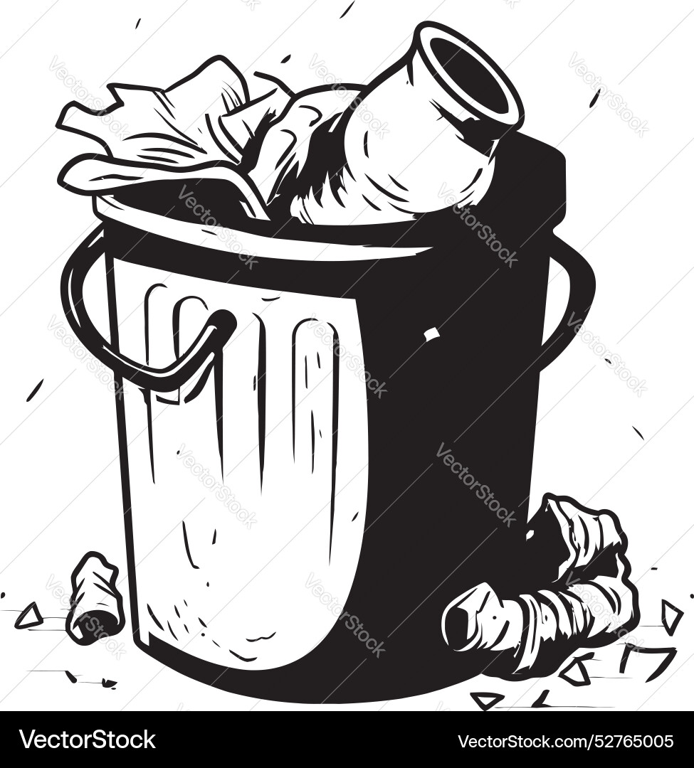 Bin brigade symbol mobilizing for a trash free Vector Image