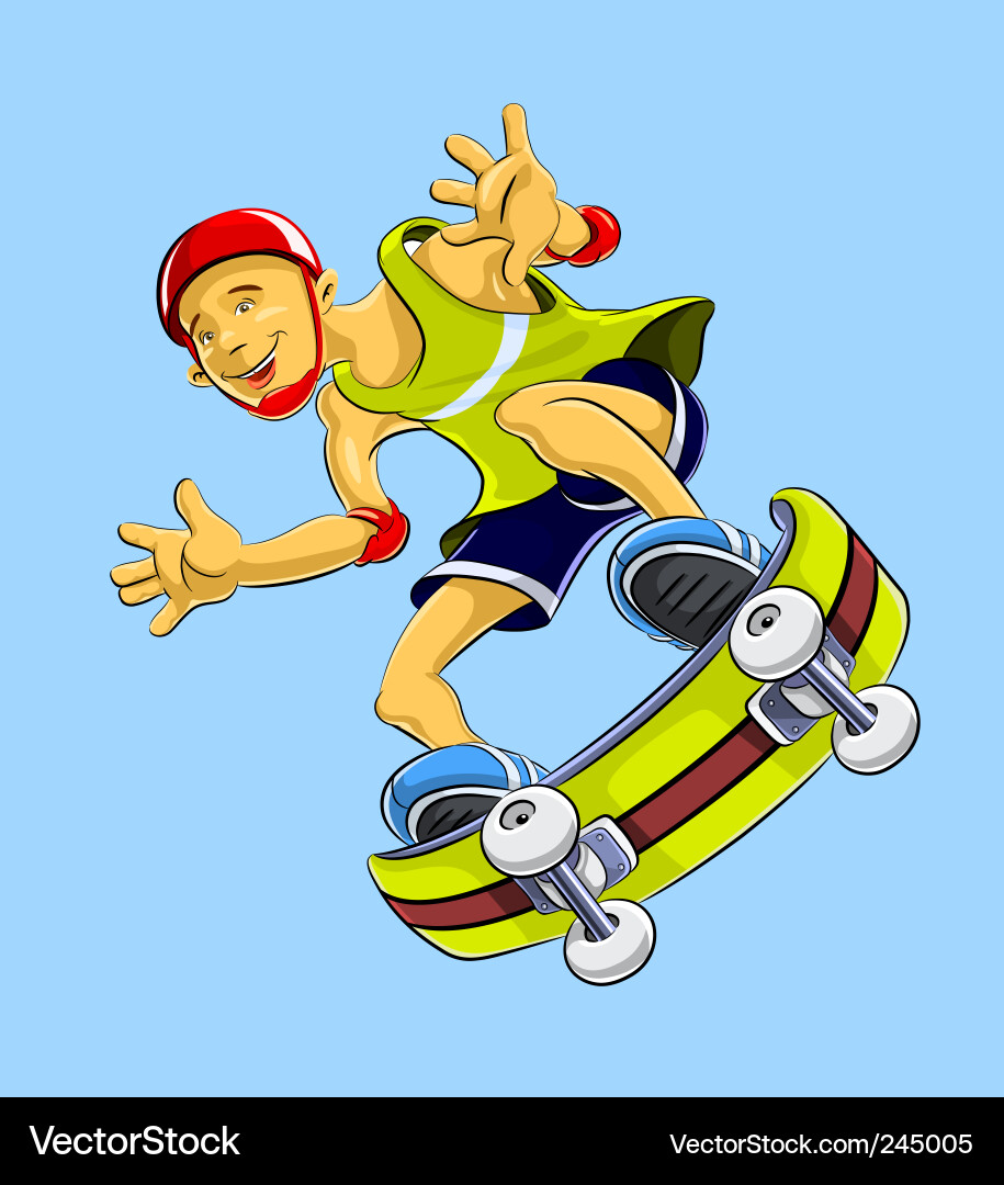Cartoon skateboarder Royalty Free Vector Image