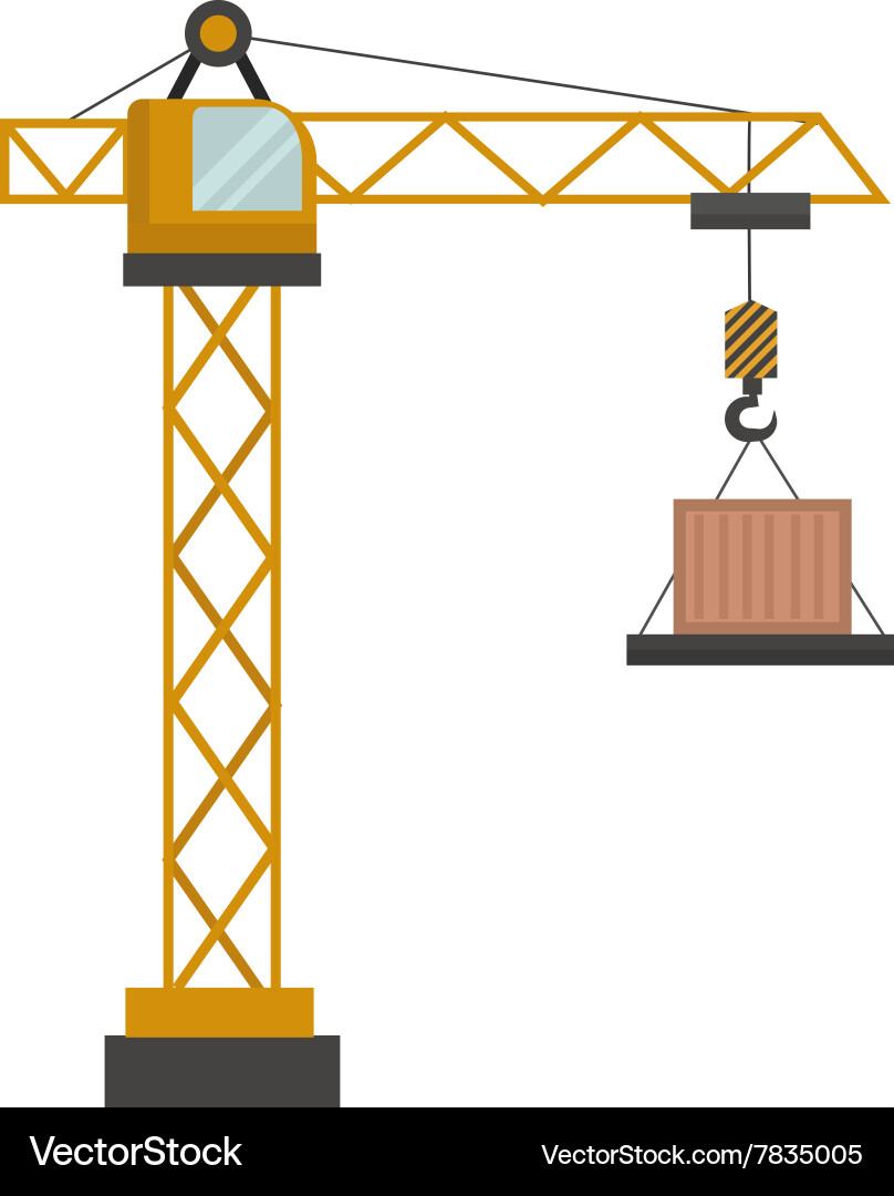Construction crane Royalty Free Vector Image - VectorStock