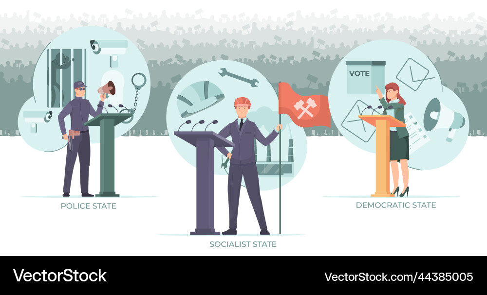 Government types background Royalty Free Vector Image