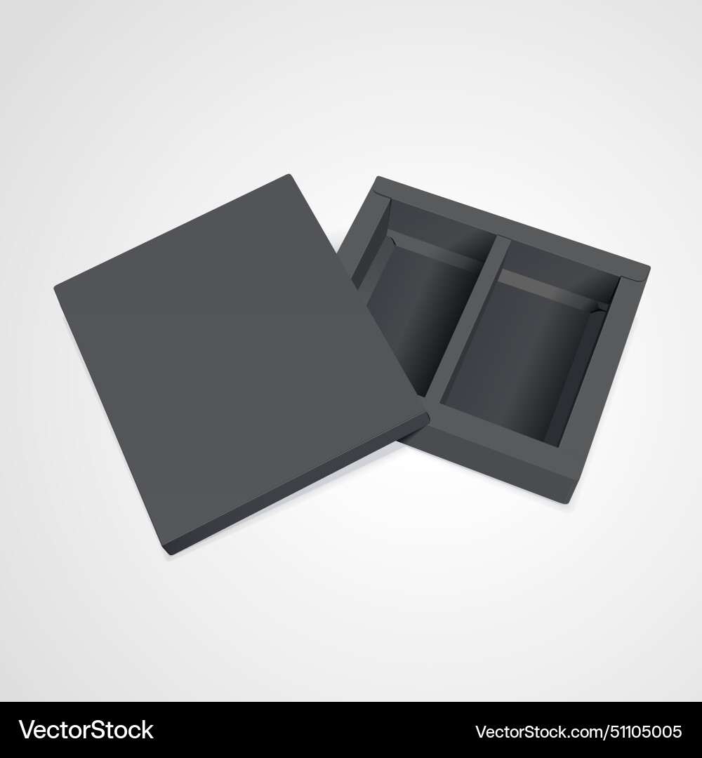 Open empty blank box Royalty Free Vector Image