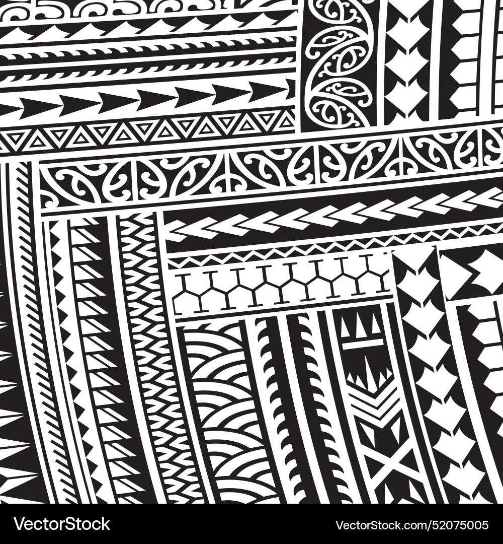 Polynesian tattoo tribal background design Vector Image
