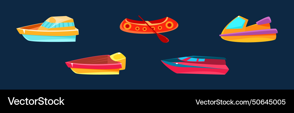 Ship and boat marine vessel transportation Vector Image