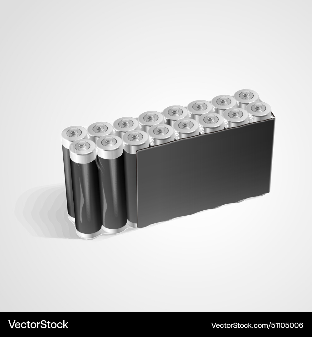 Blank batteries set Royalty Free Vector Image - VectorStock