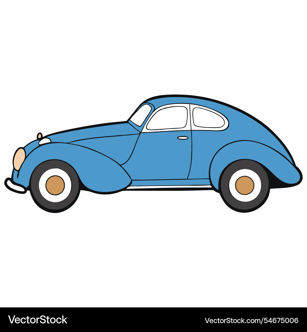 Bugatti car flat design Royalty Free Vector Image