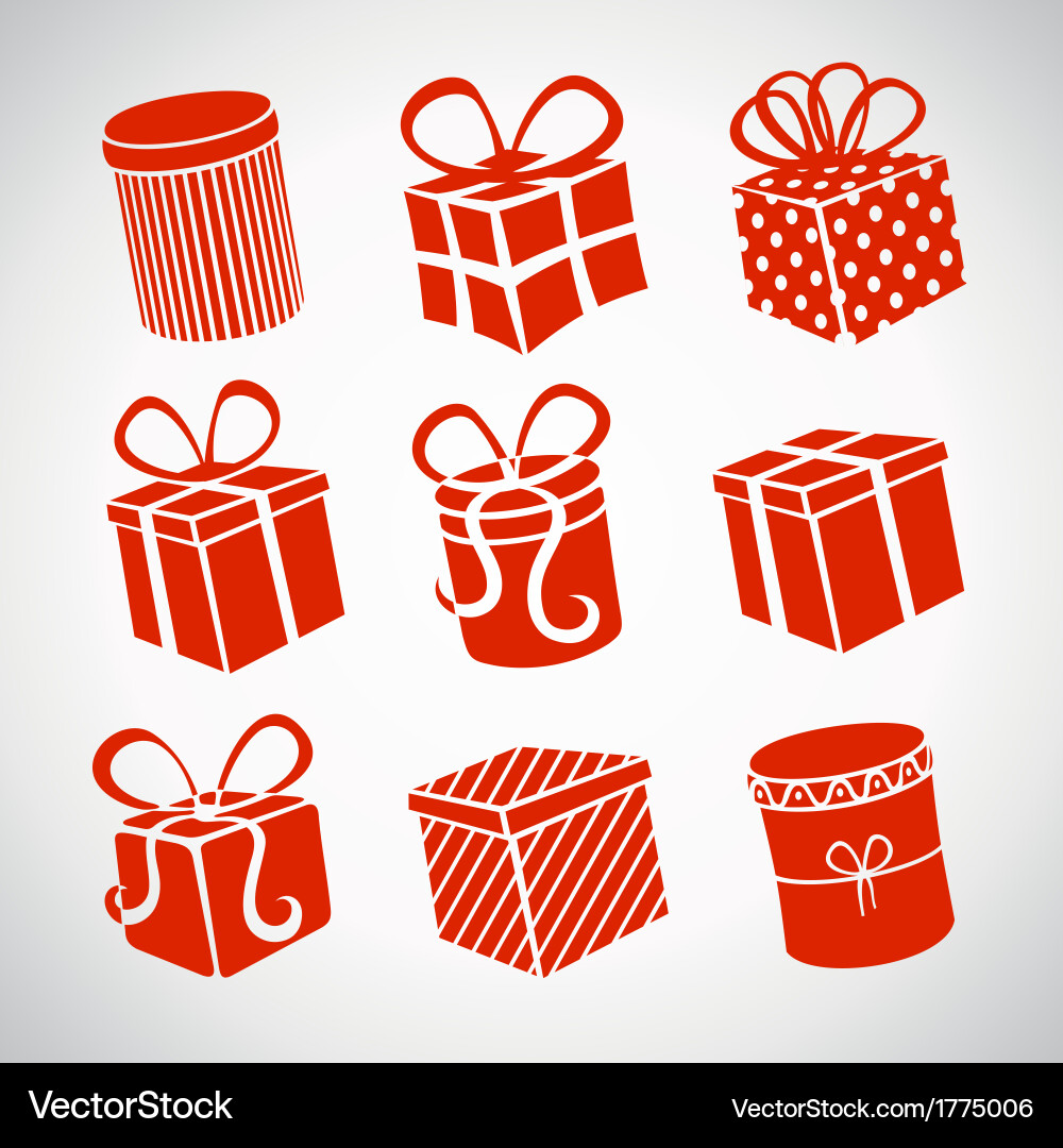 Gift set Royalty Free Vector Image - VectorStock