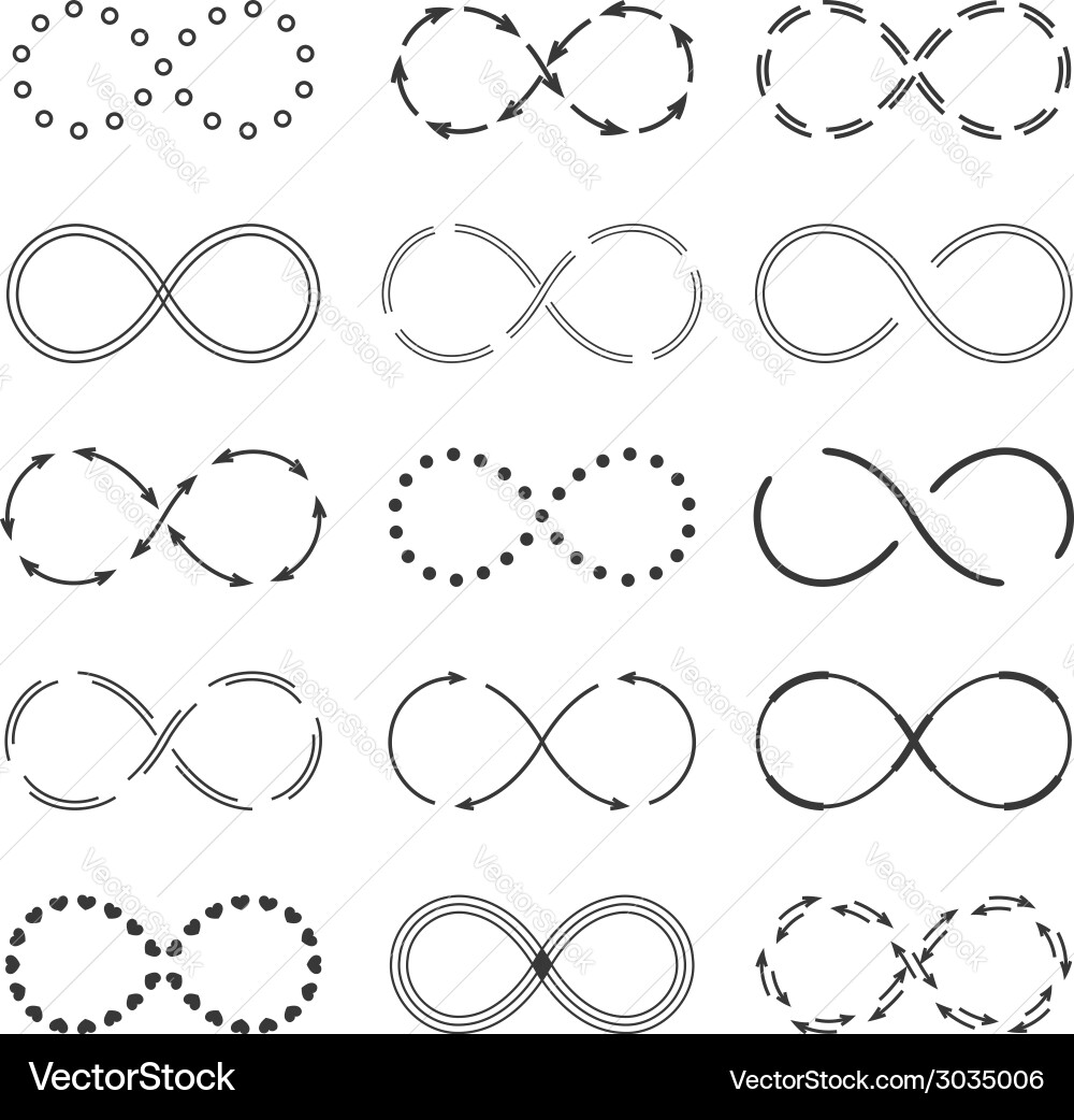 Infinity symbols Royalty Free Vector Image - VectorStock
