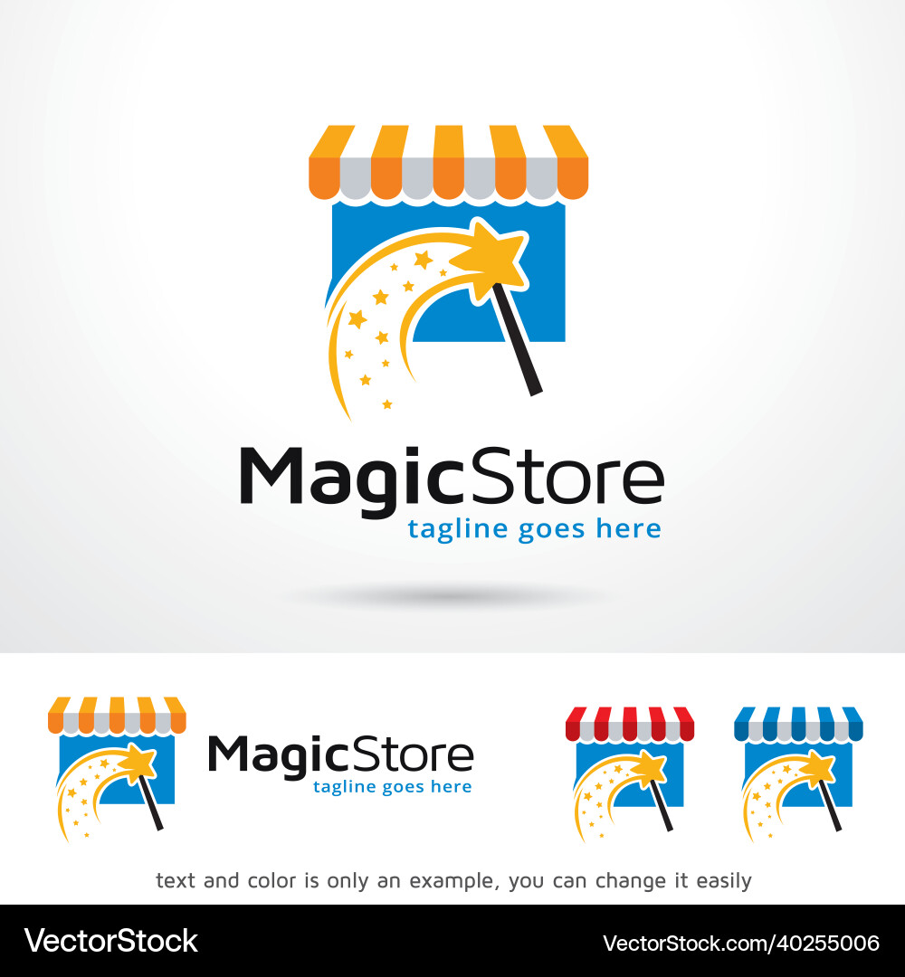 Magic store logo template Lizenzfreies Vektorbild