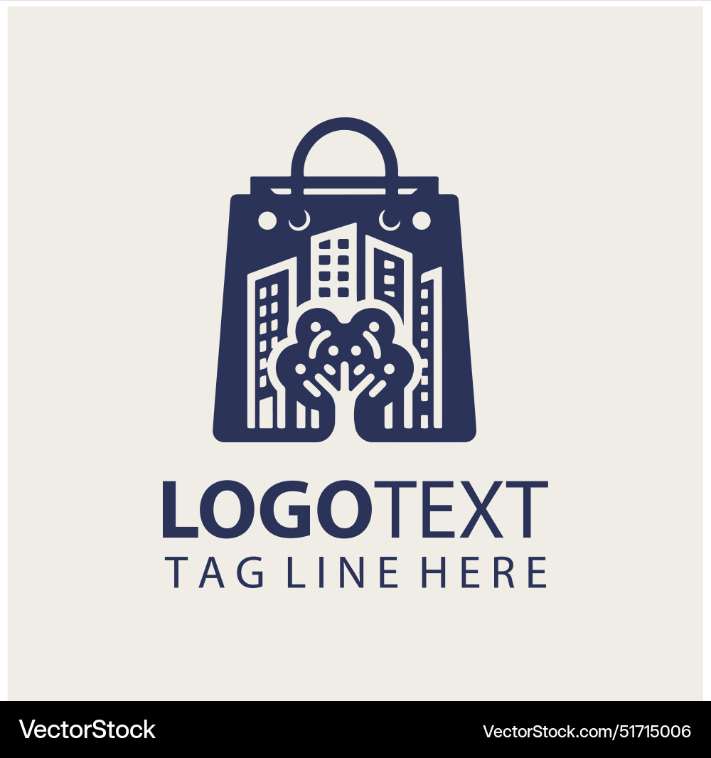 Shopping bag logo Royalty Free Vector Image - VectorStock