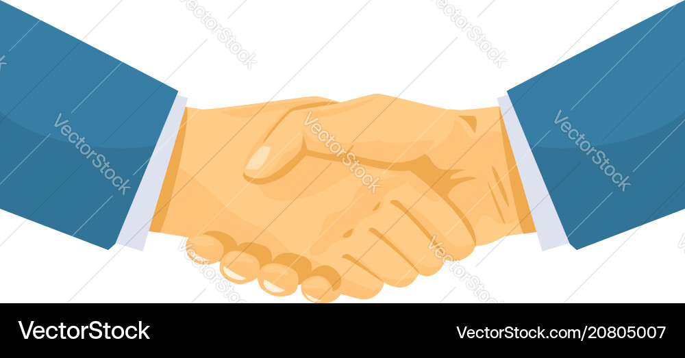 Business handshaking Royalty Free Vector Image