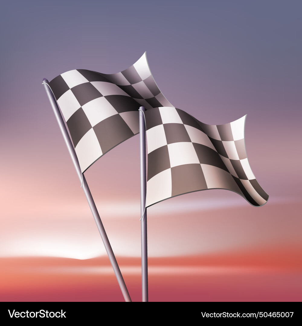 Checkered flags Royalty Free Vector Image - VectorStock