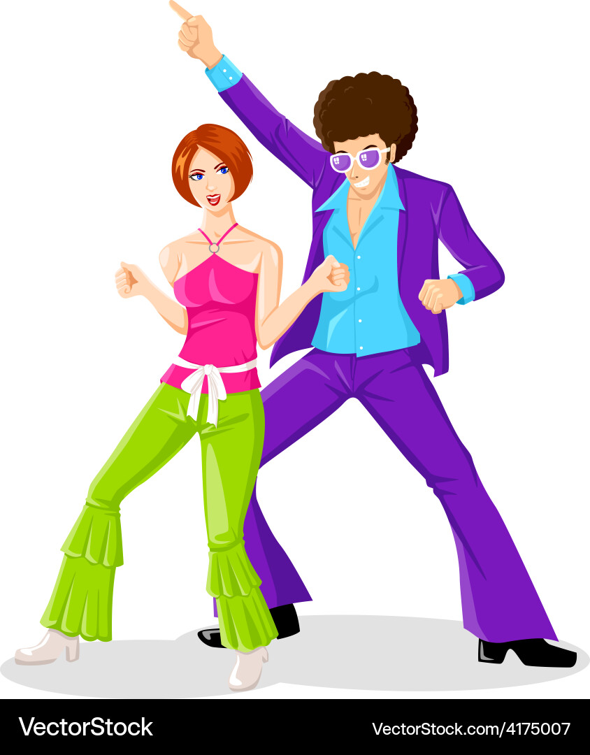 Disco dancing Royalty Free Vector Image - VectorStock