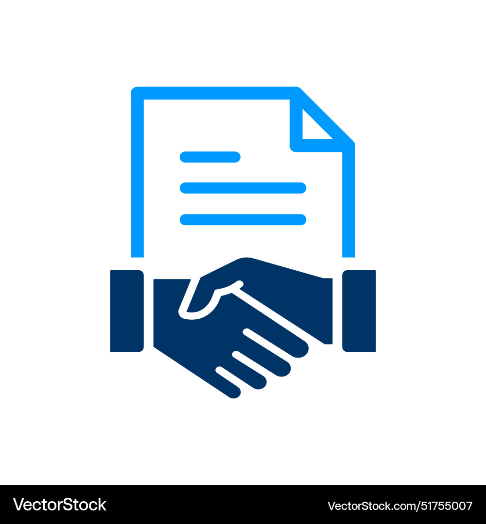 Handshake Icon Vector Handshake Icon Vector Stock Vector By