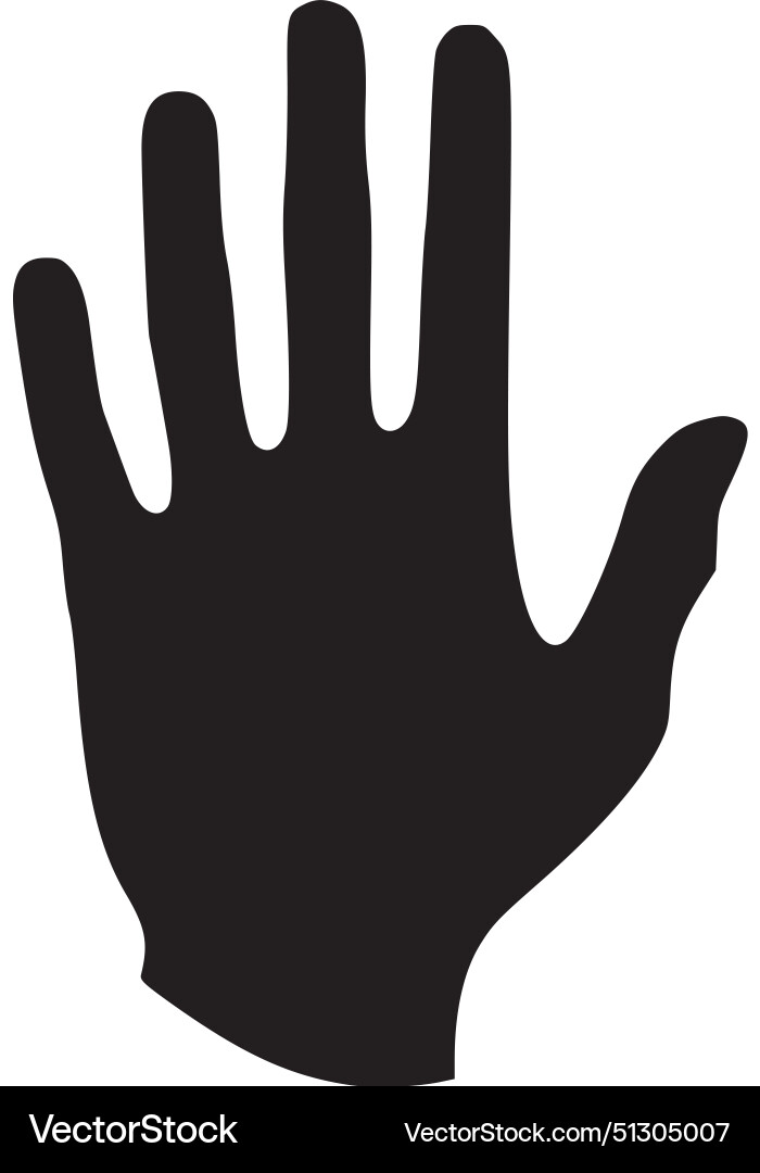 Hand - black and white Royalty Free Vector Image