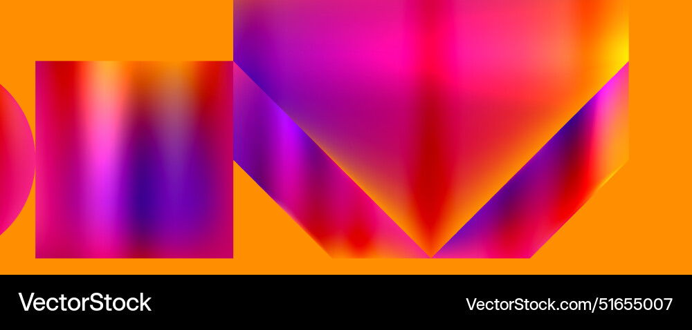 Neon colorful geometric shapes Royalty Free Vector Image