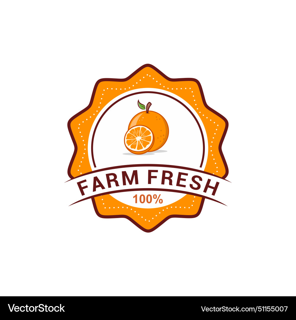 Orange fruit logo template Royalty Free Vector Image