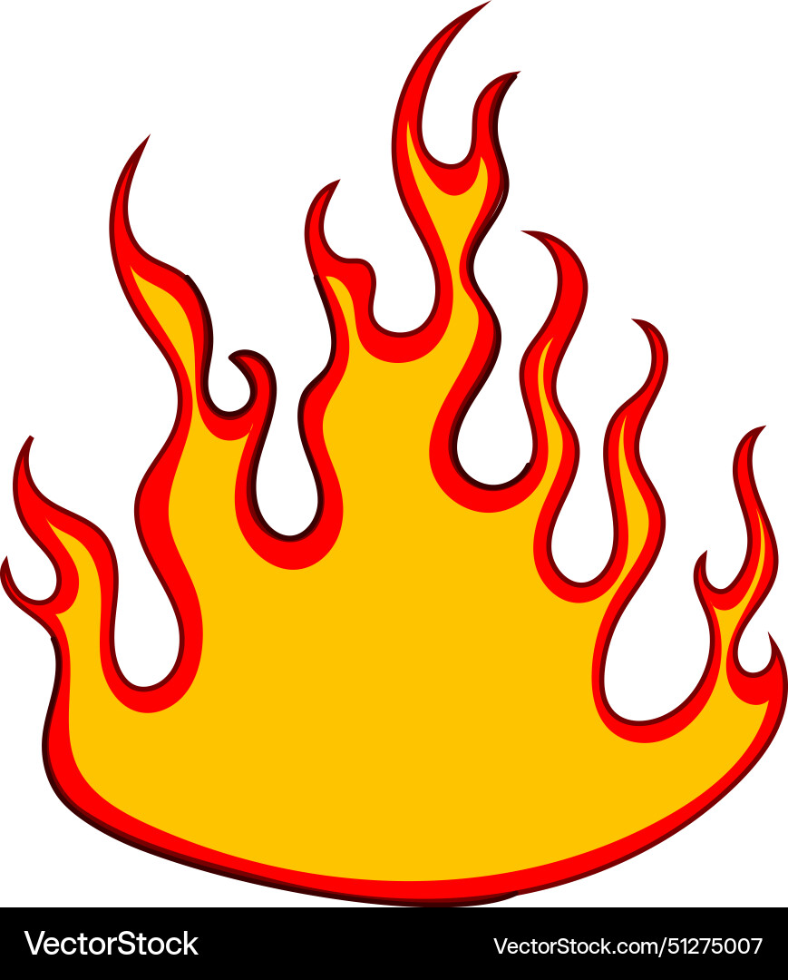 Race flame decal cartoon Royalty Free Vector Image