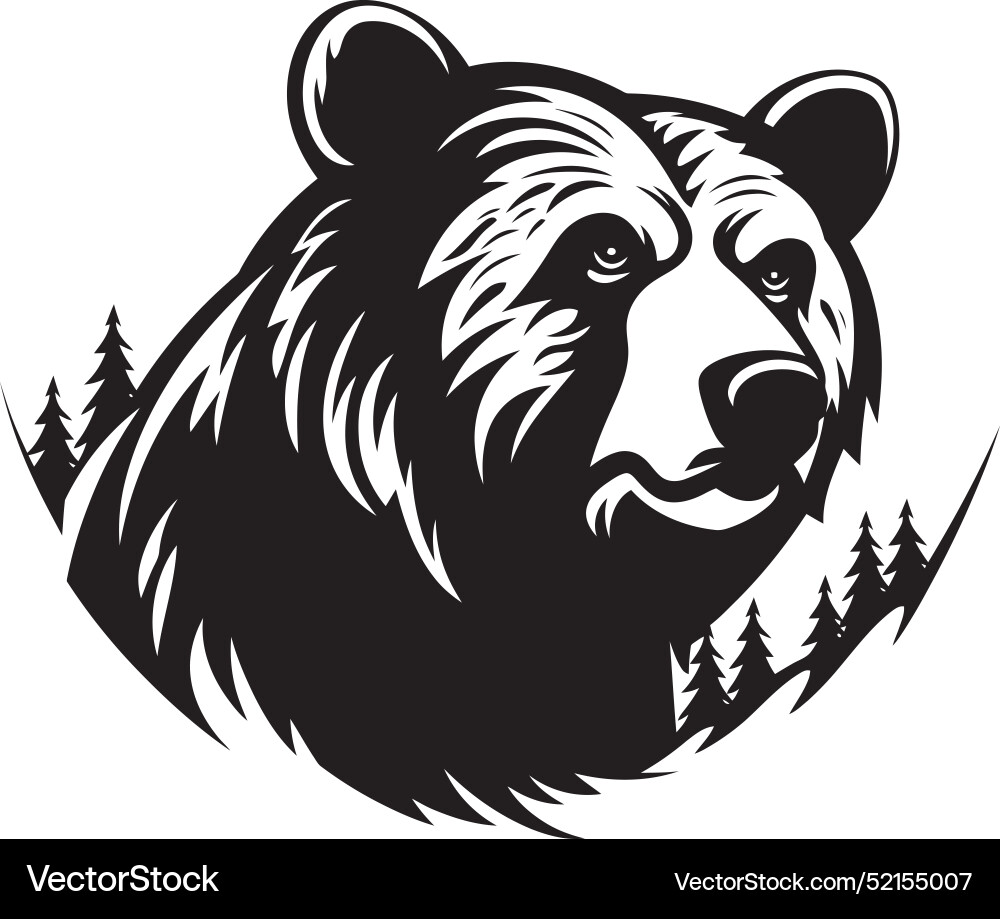 Signature paw prints realistic bear print Vector Image