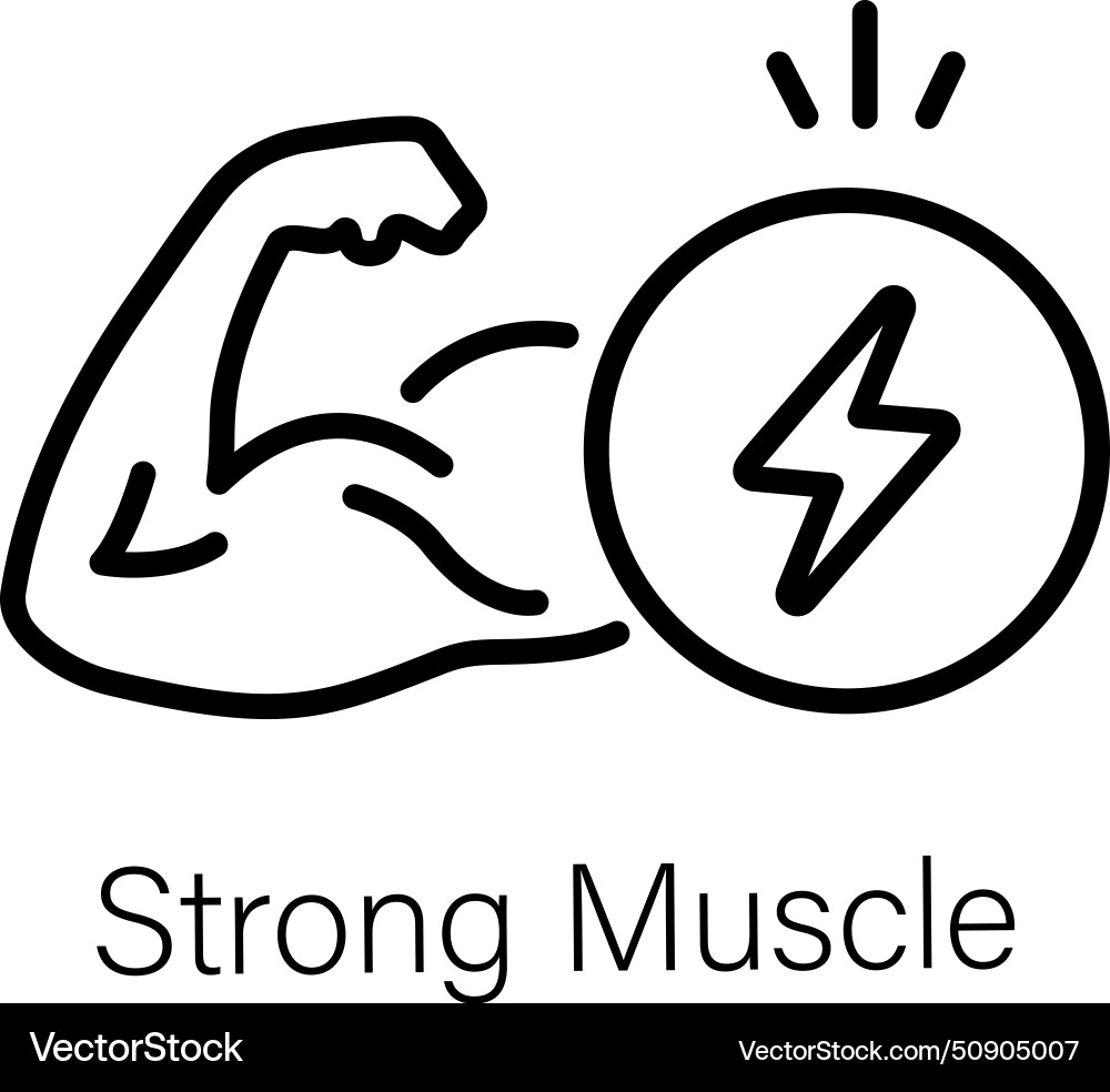 Strong muscle Royalty Free Vector Image - VectorStock
