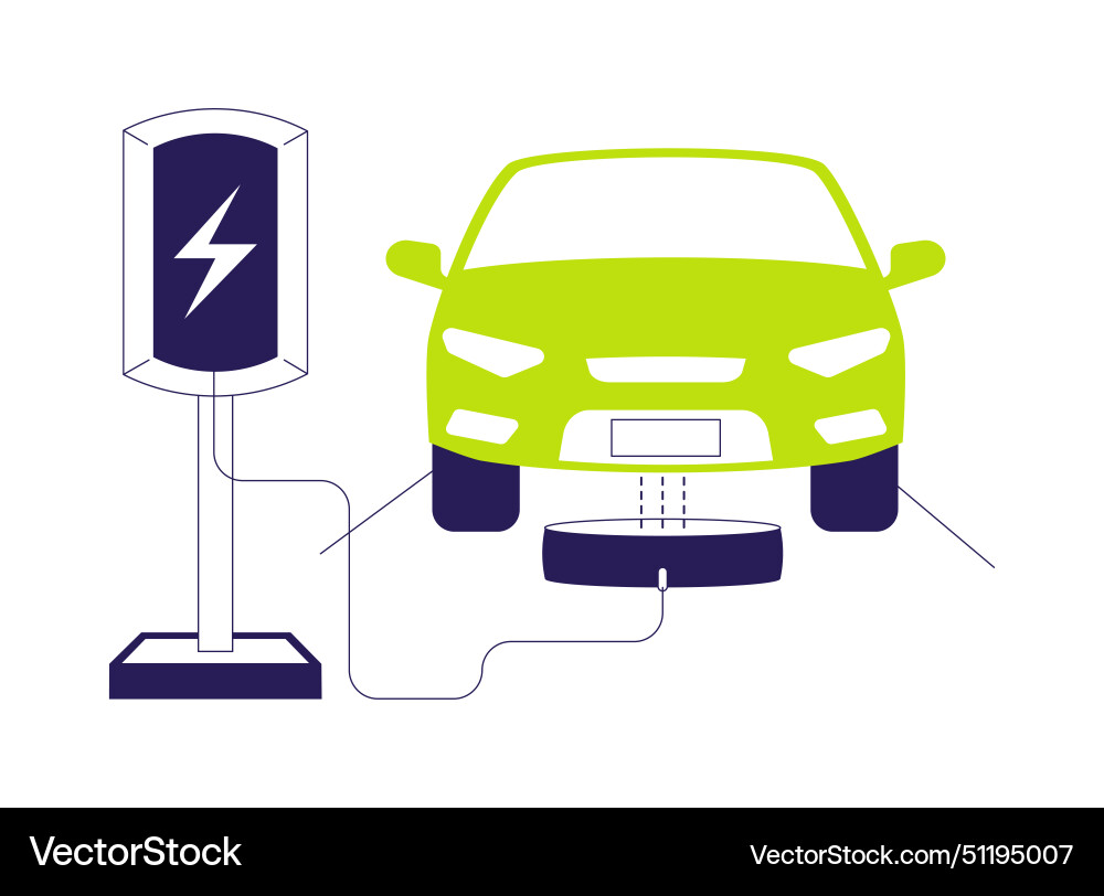Wireless charger abstract concept Royalty Free Vector Image