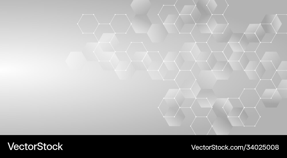 Abstract technology or medical concept white Vector Image