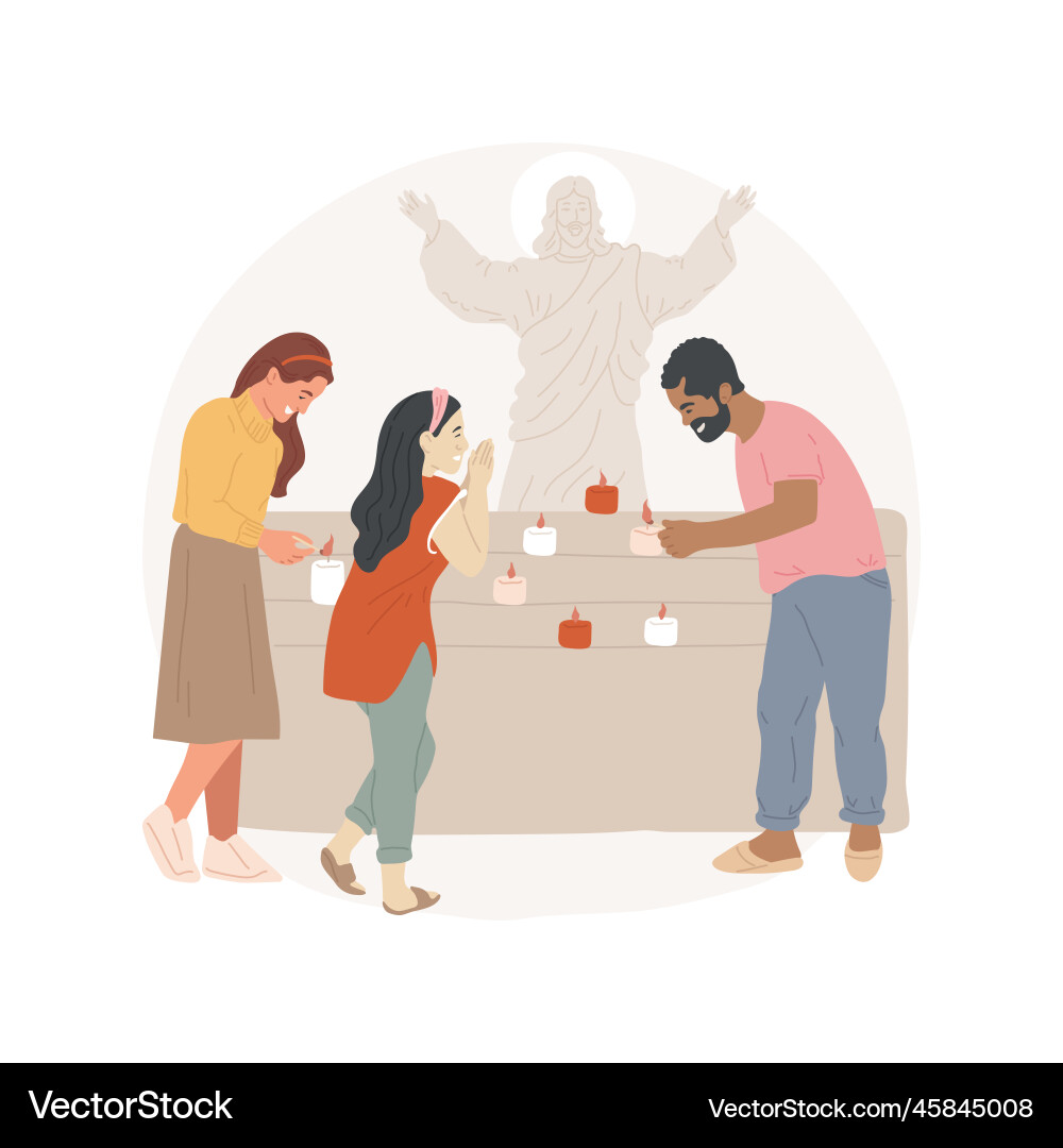 Ascension day isolated cartoon Royalty Free Vector Image
