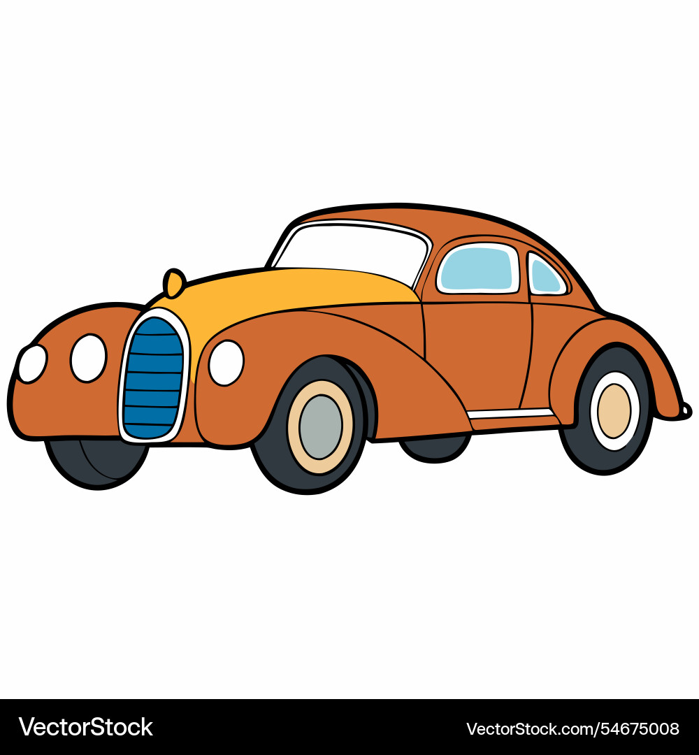 Bugatti car flat design Royalty Free Vector Image