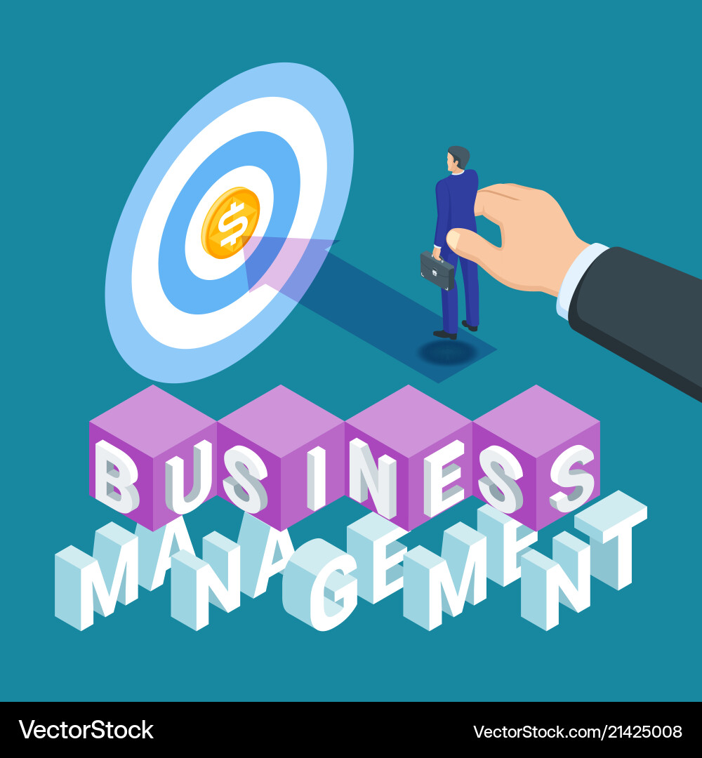 Business management concept Royalty Free Vector Image