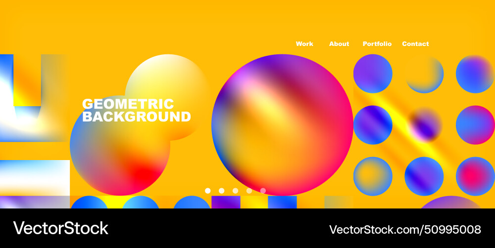 Colorful geometric pattern with circles and balls Vector Image