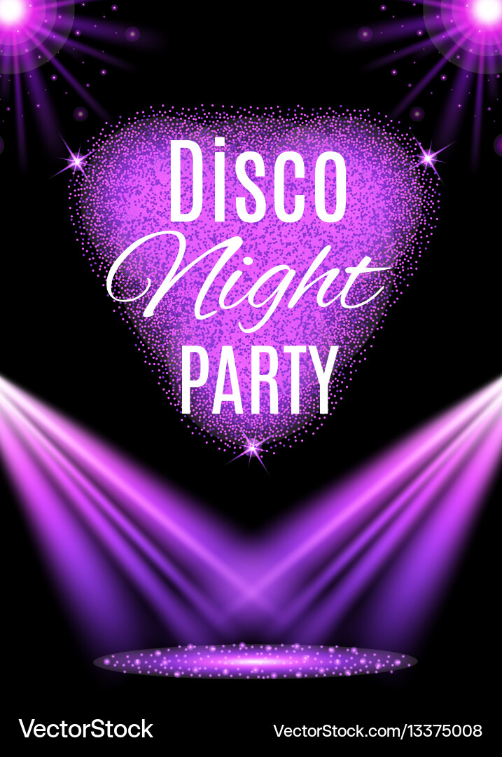 Disco party poster nightclub Royalty Free Vector Image