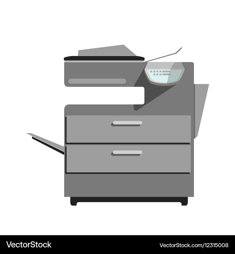 Flat printer copy machine Royalty Free Vector Image
