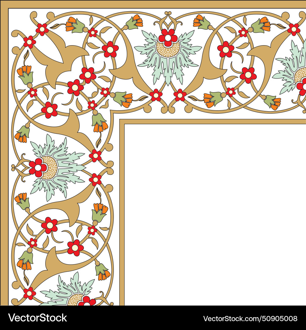 Frame border corner design template Royalty Free Vector