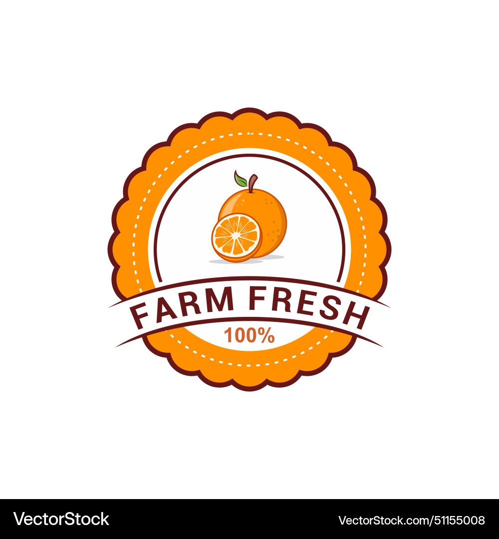 Orange fruit logo template Royalty Free Vector Image