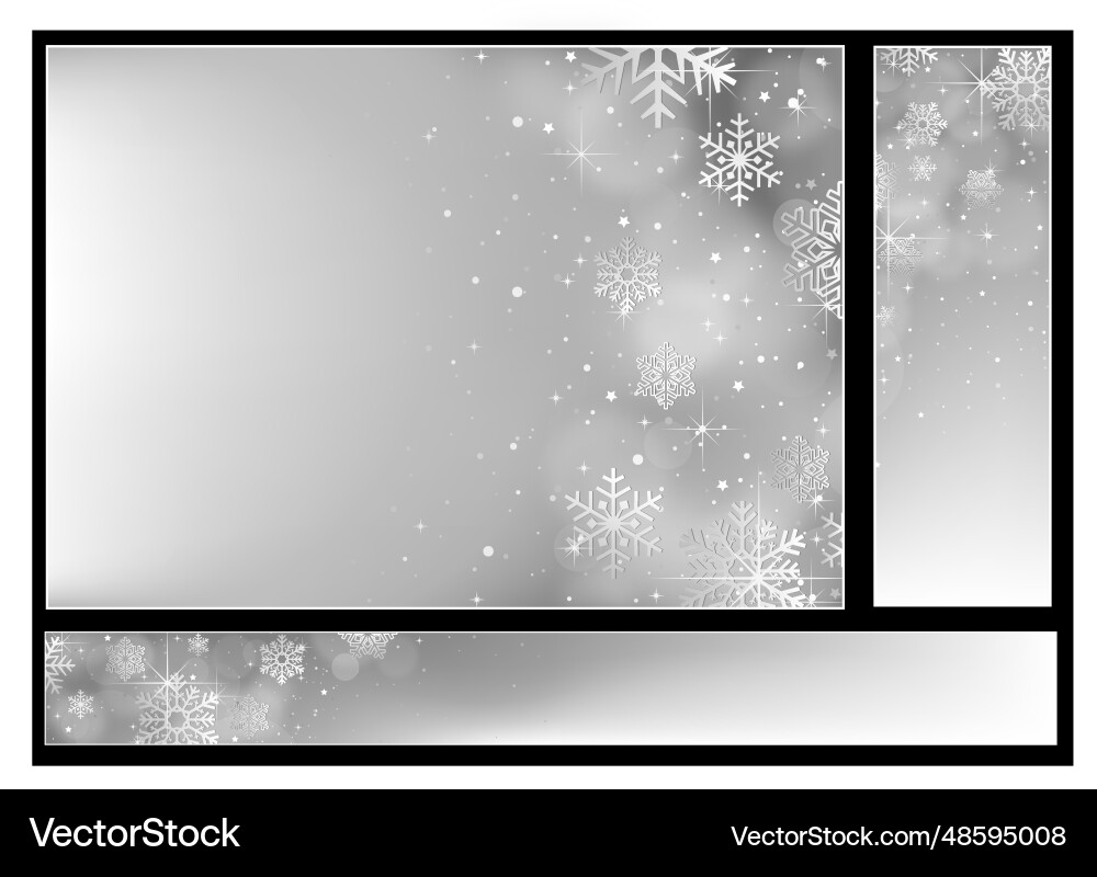 Silver Christmas Snowflake Backgrounds Royalty Free Vector