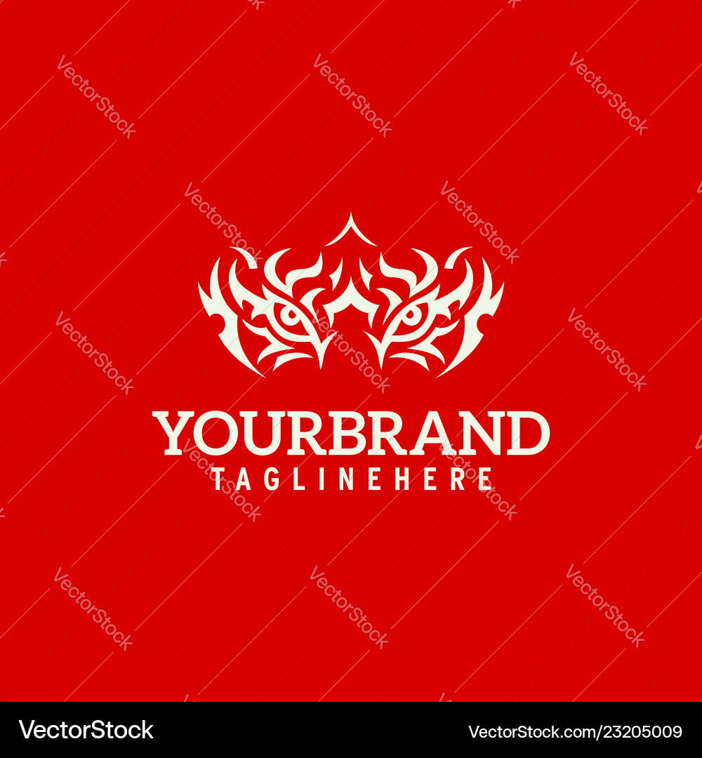 Beast eye logo concept template Royalty Free Vector Image