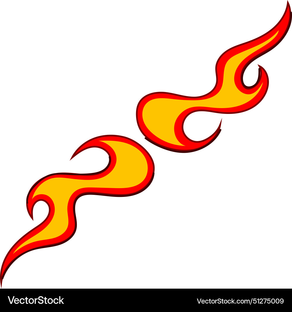Custom flame decal cartoon Royalty Free Vector Image