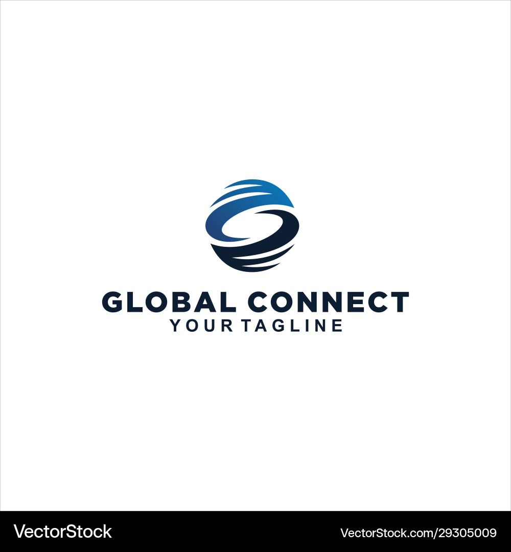 Global connect logo design idea Royalty Free Vector Image