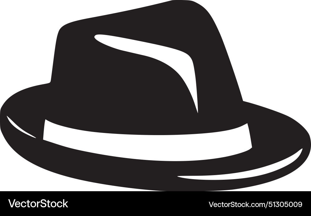 Hat - minimalist and flat logo Royalty Free Vector Image