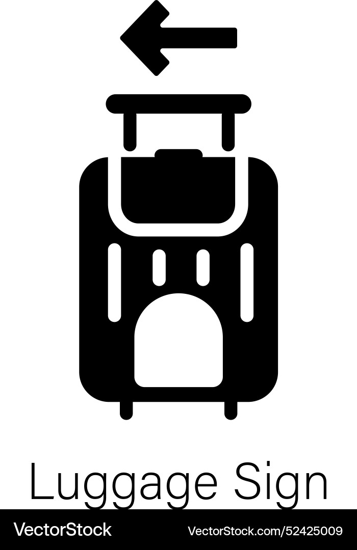 Luggage sign Royalty Free Vector Image - VectorStock