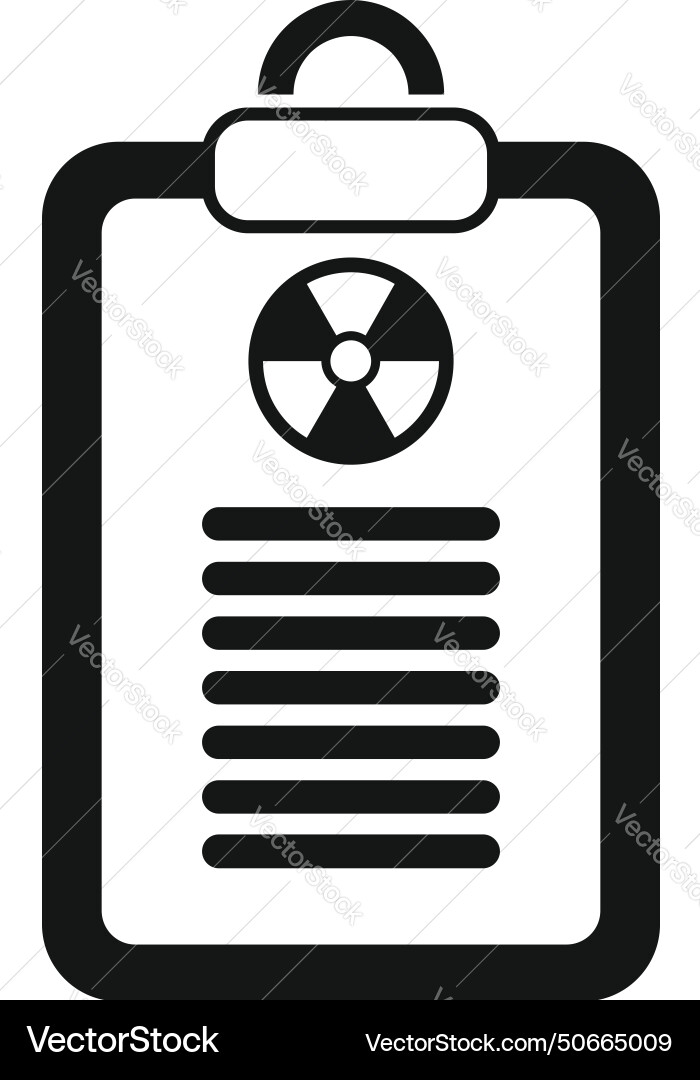 Radiology clipboard icon simple xray Royalty Free Vector
