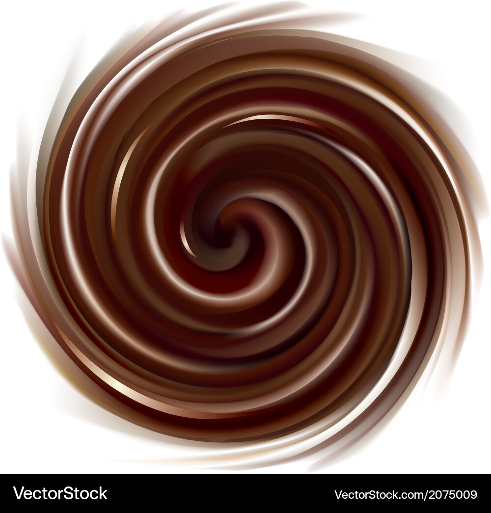 Swirling chocolate texture Royalty Free Vector Image